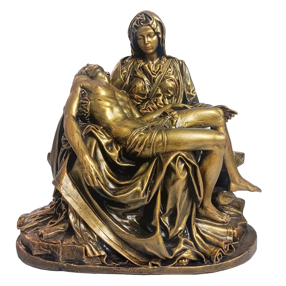 Pietá em Mármore Bronze 27cm | Casa da Mãe - Casa da Mãe Artigos Religiosos