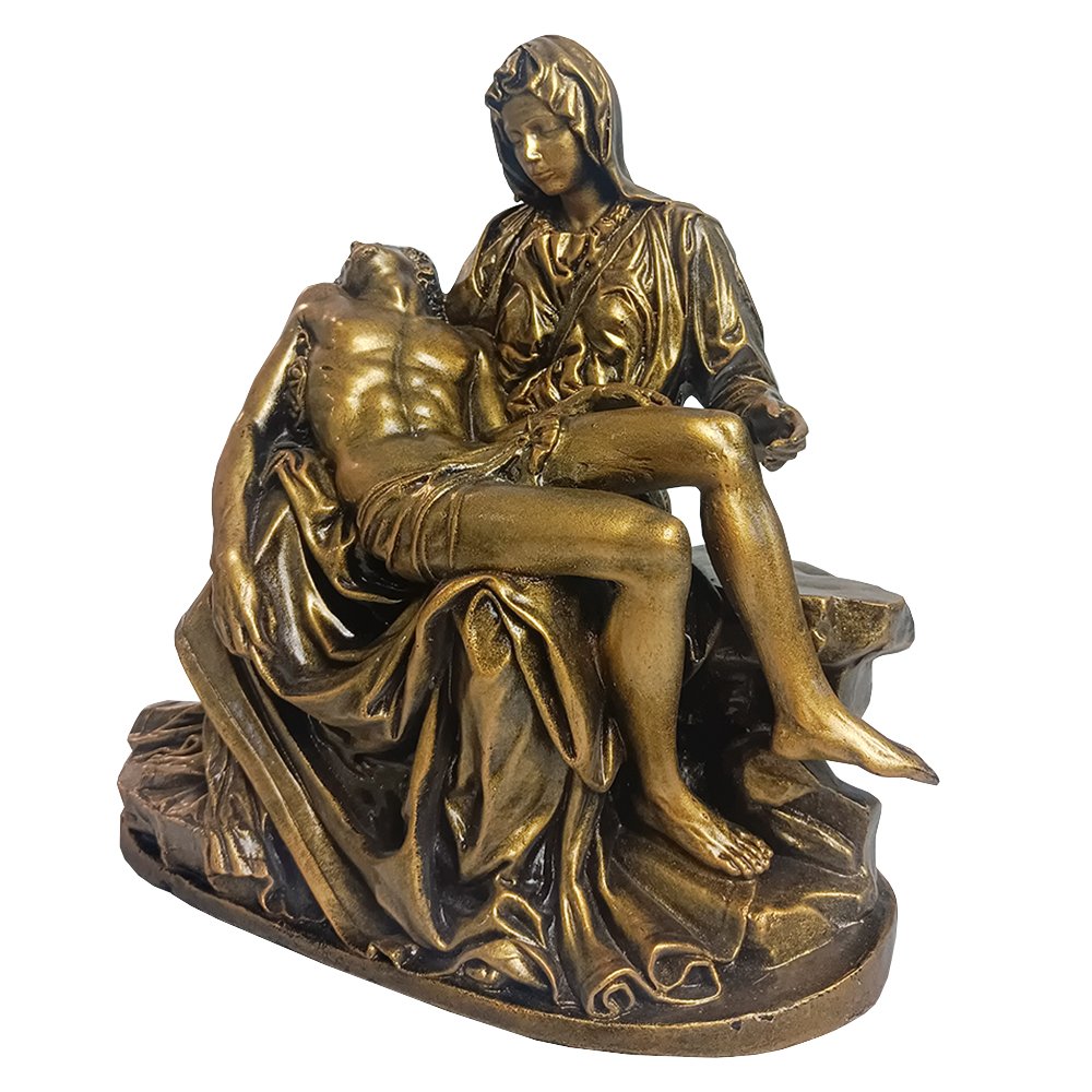 Pietá em Mármore Bronze 27cm | Casa da Mãe - Casa da Mãe Artigos Religiosos