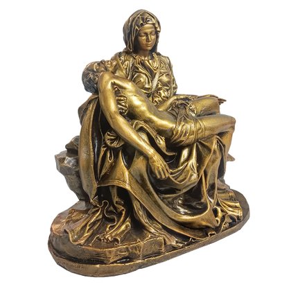 Pietá em Mármore Bronze 27cm | Casa da Mãe - Casa da Mãe Artigos Religiosos