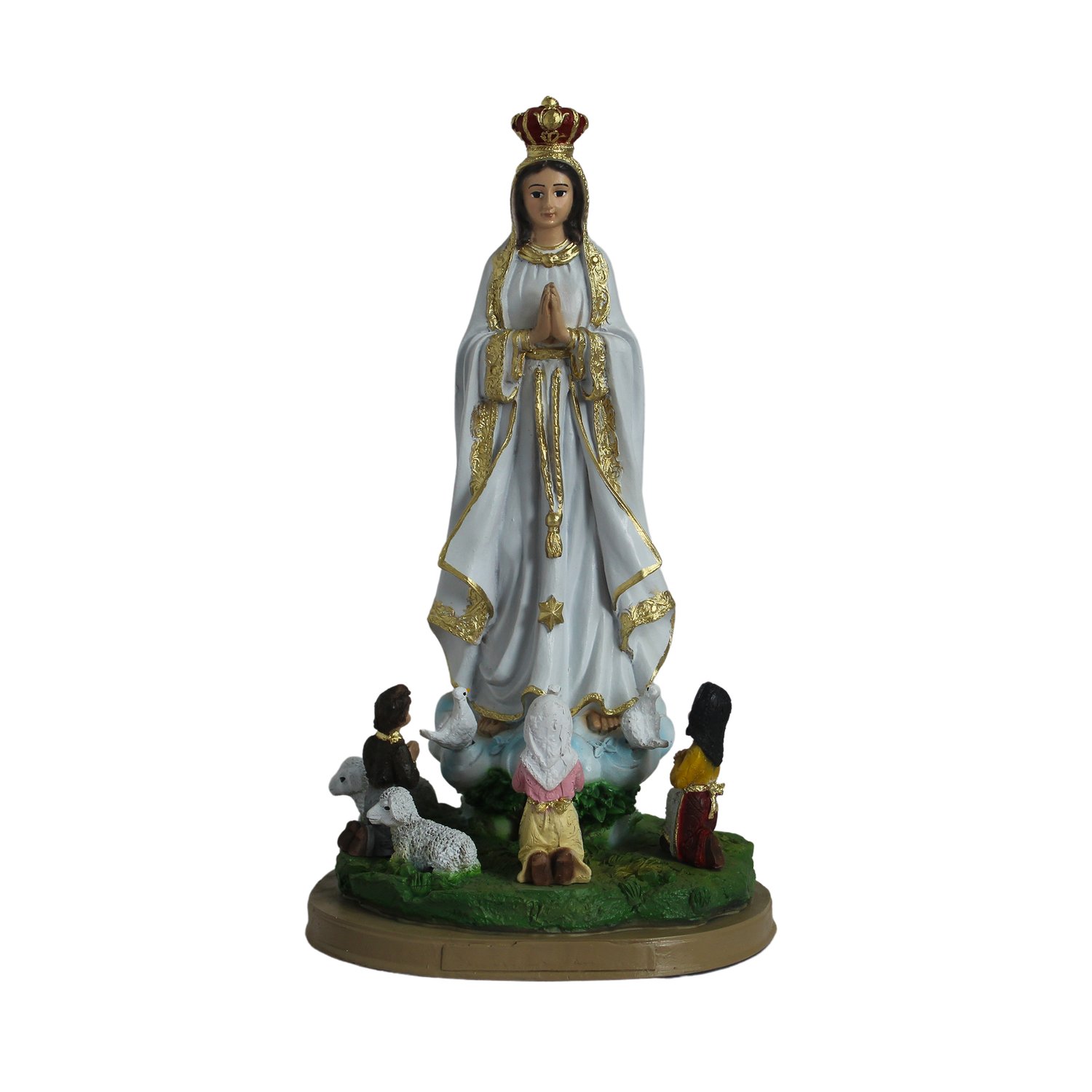 Resina Nossa Senhora de Fátima com Pastores - Casa da Mãe Artigos ...
